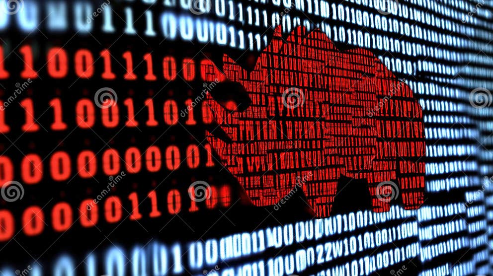 A Rhino Head is Shown on a Computer Screen Stock Illustration ...