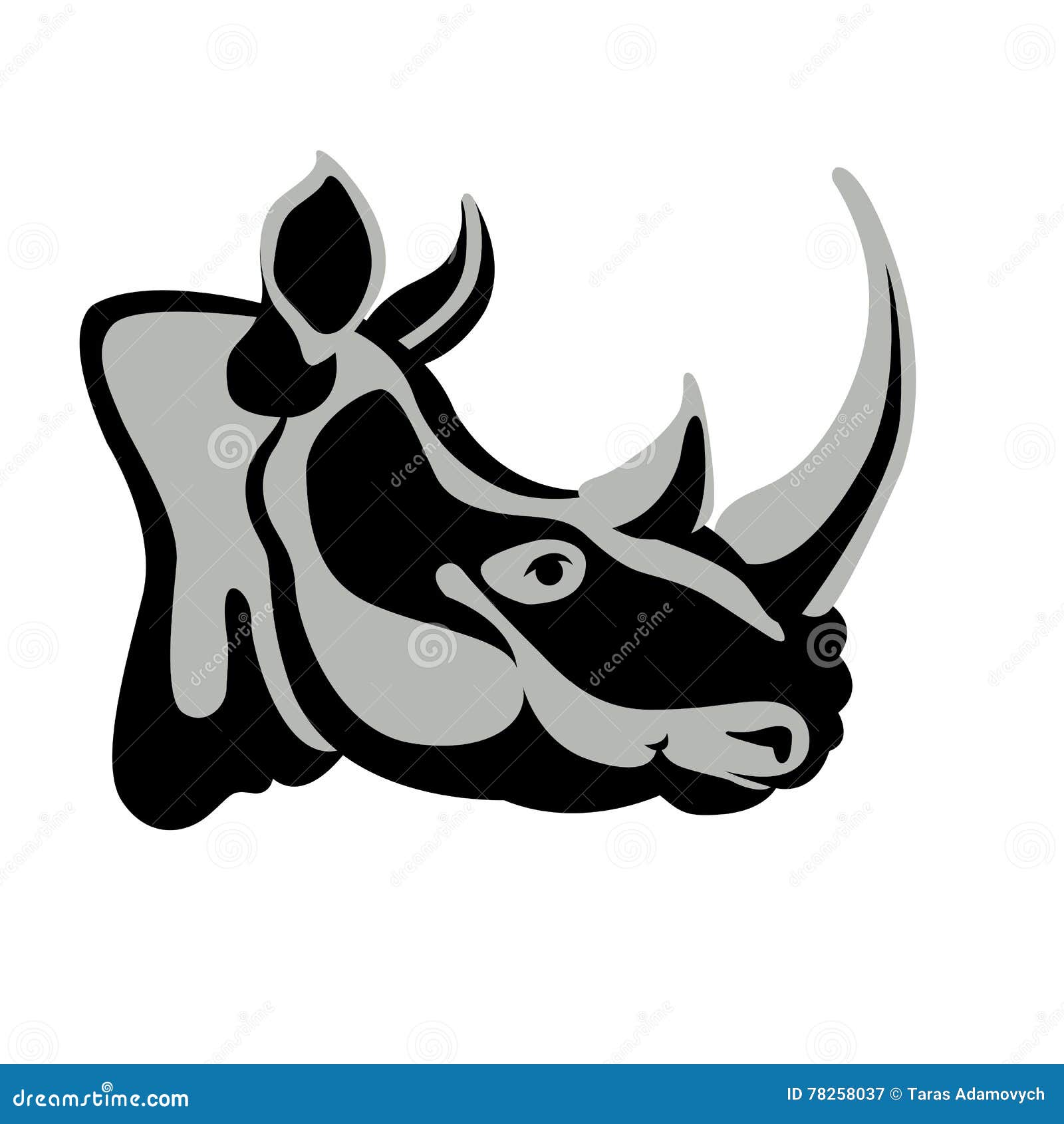 Rhinoceros Head Vector