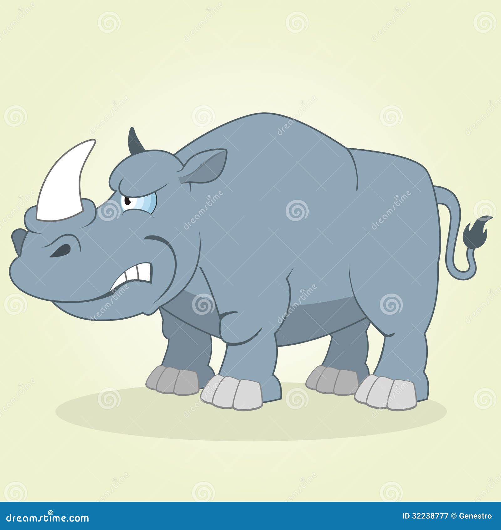 Rhino stock vector. Illustration of character, cute, cartoon - 32238777