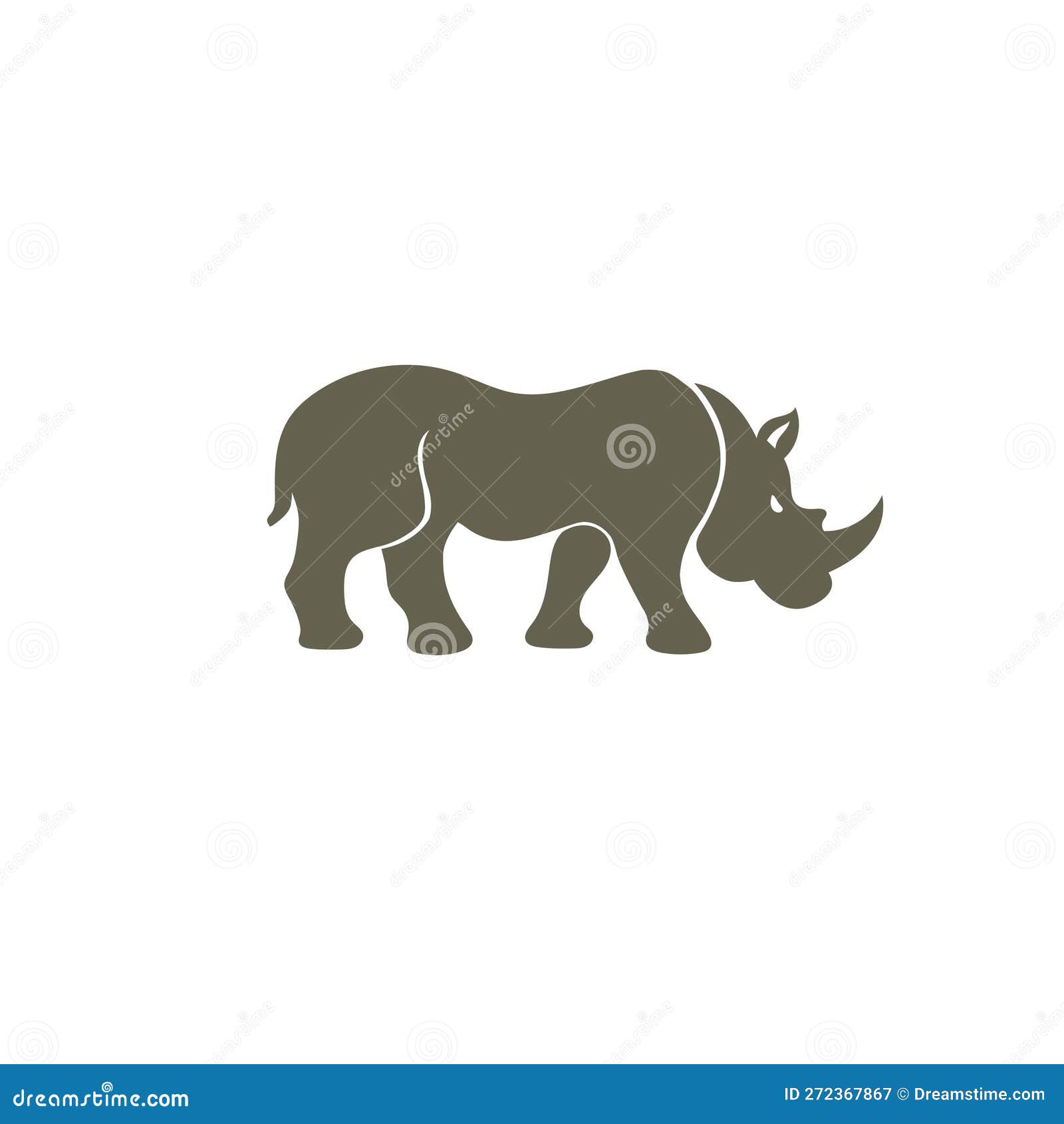 Rhino Logo Icon Vector Illustration Stock Vector - Illustration of ...