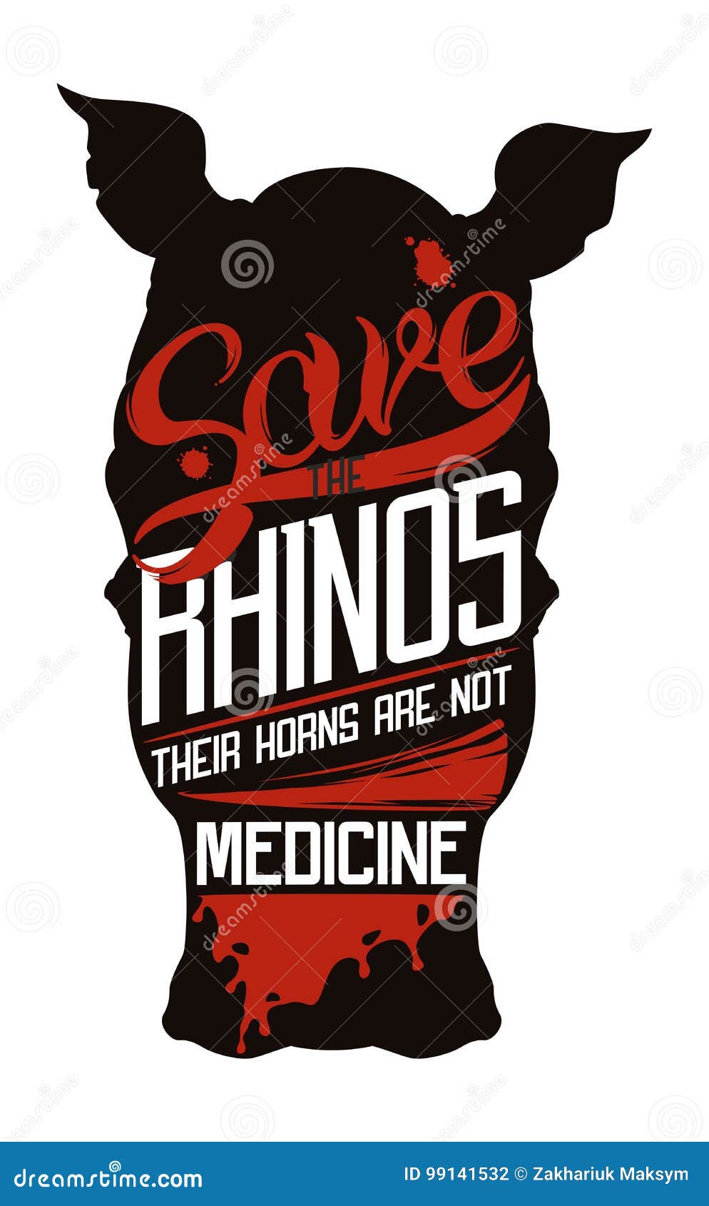 Save Rhinos. Stock Image | CartoonDealer.com #292717249