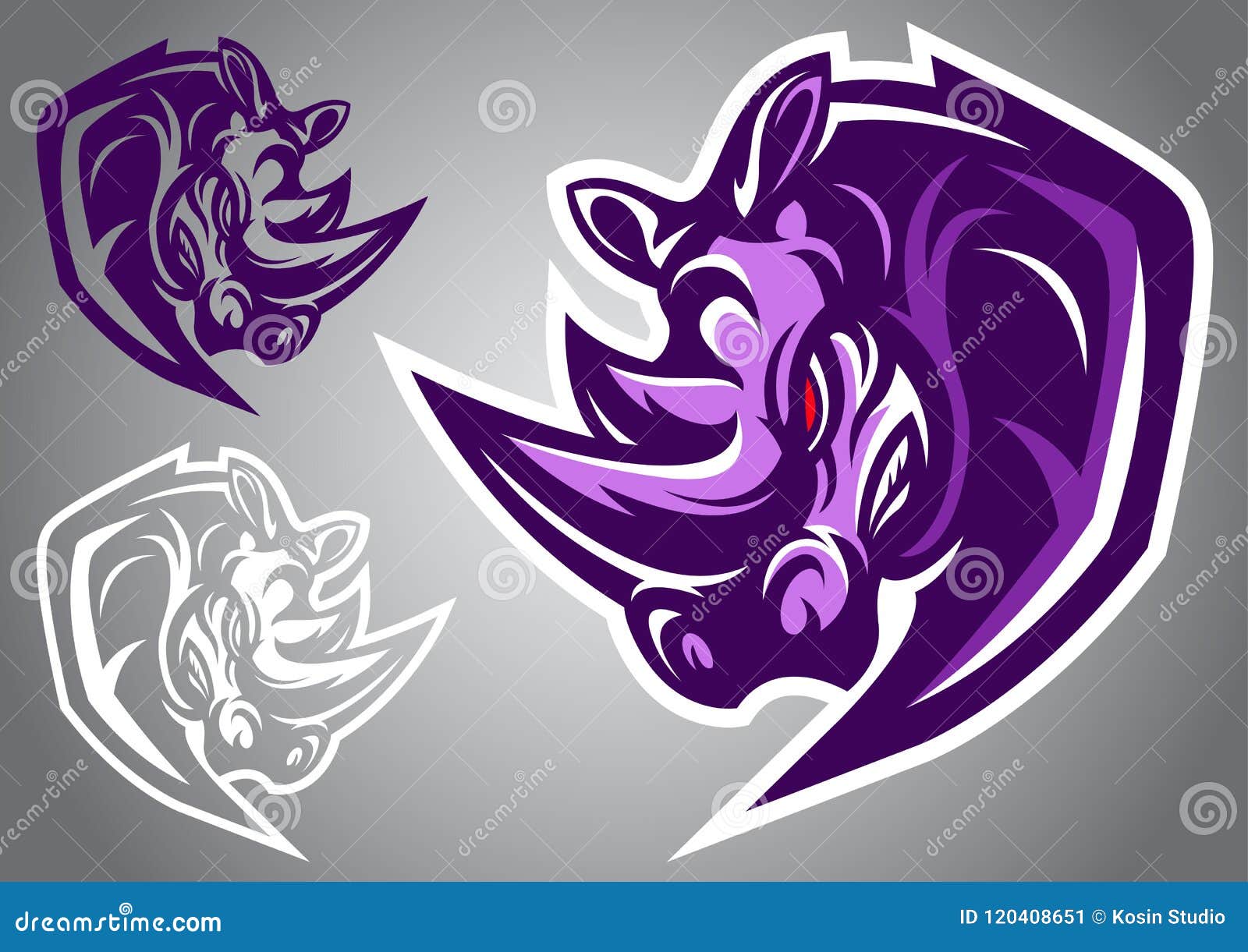 Rhino Logo Cartoon Vector | CartoonDealer.com #87844377