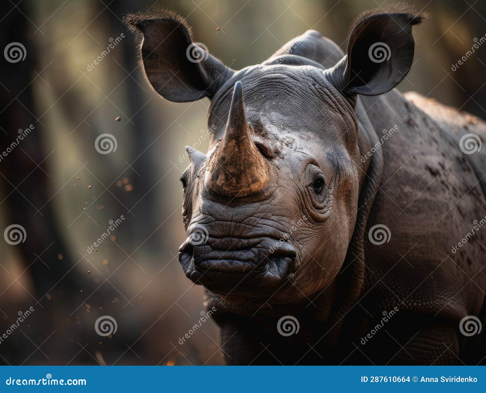 Rhino Portrait Created with Generative AI Technology Stock Photo ...