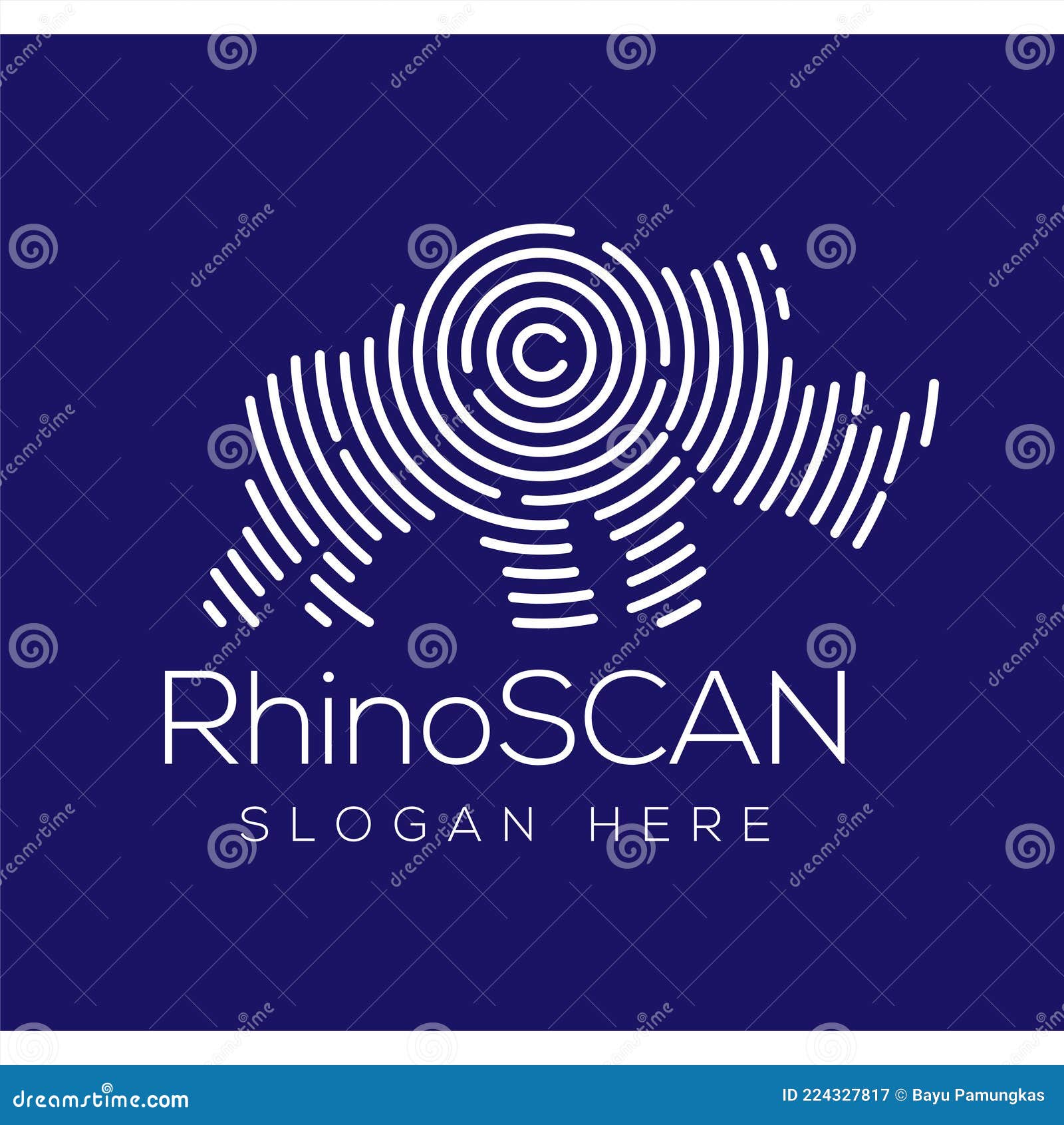 Rhino Scan Technology Logo Vector Element. Animal Technology Logo ...