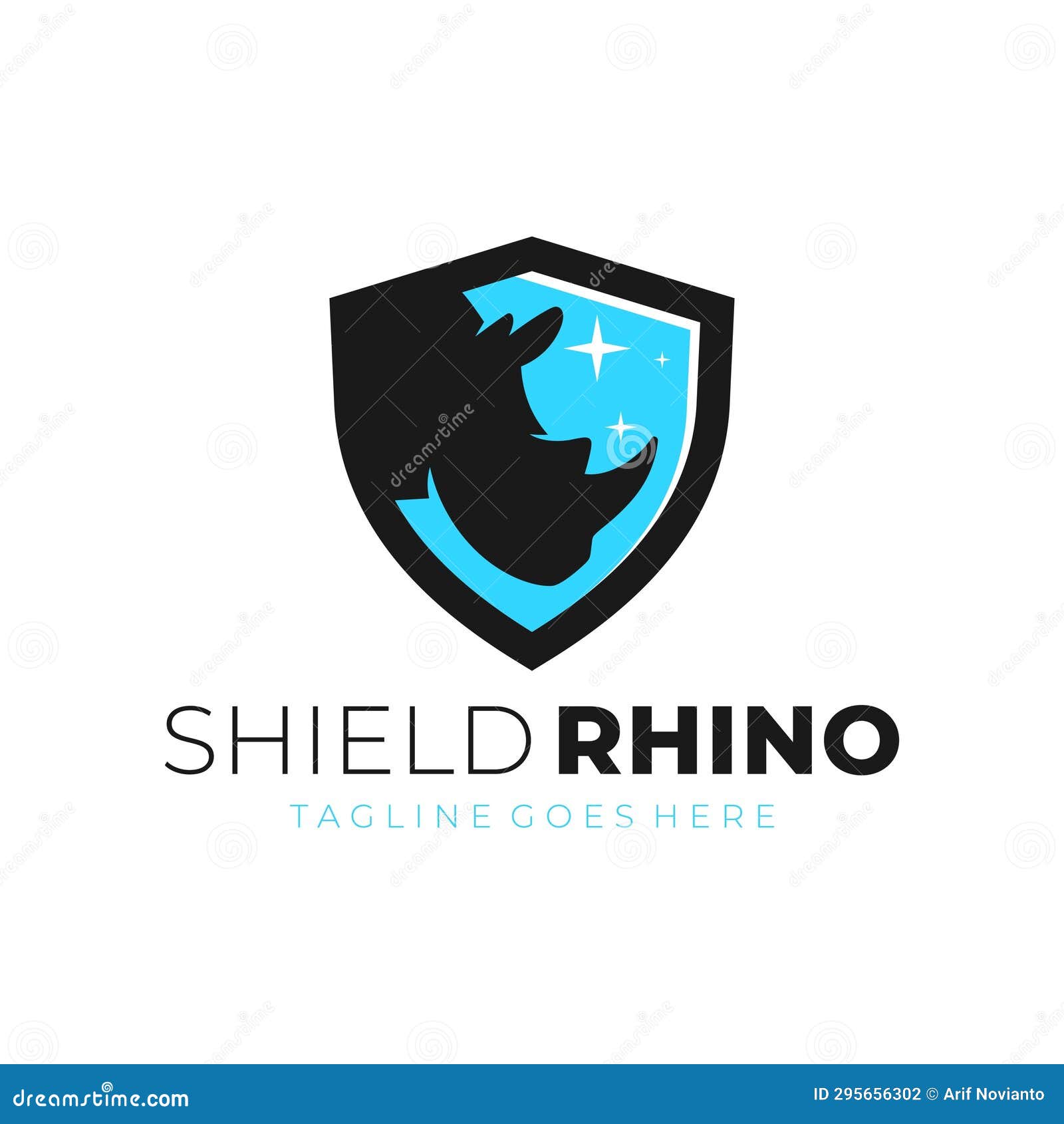 Rhino Shield Illustration Logo Stock Vector - Illustration of icon ...