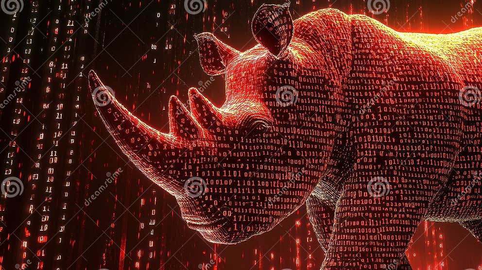 A Rhino is Shown in a Computer Generated Image Stock Illustration ...
