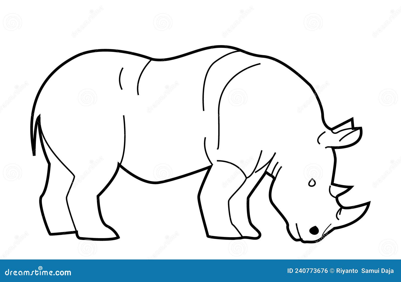 Rhino Side View Vector Icon | CartoonDealer.com #140555222