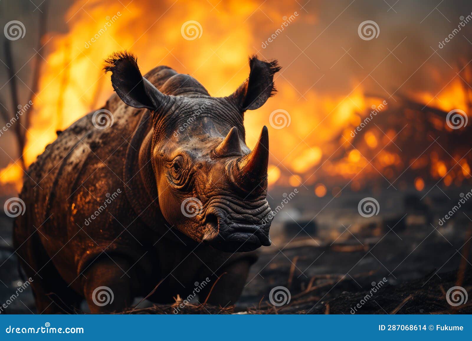Rhinoceros Escapes from the Blazing Fire of the Reserve Generative Ai ...