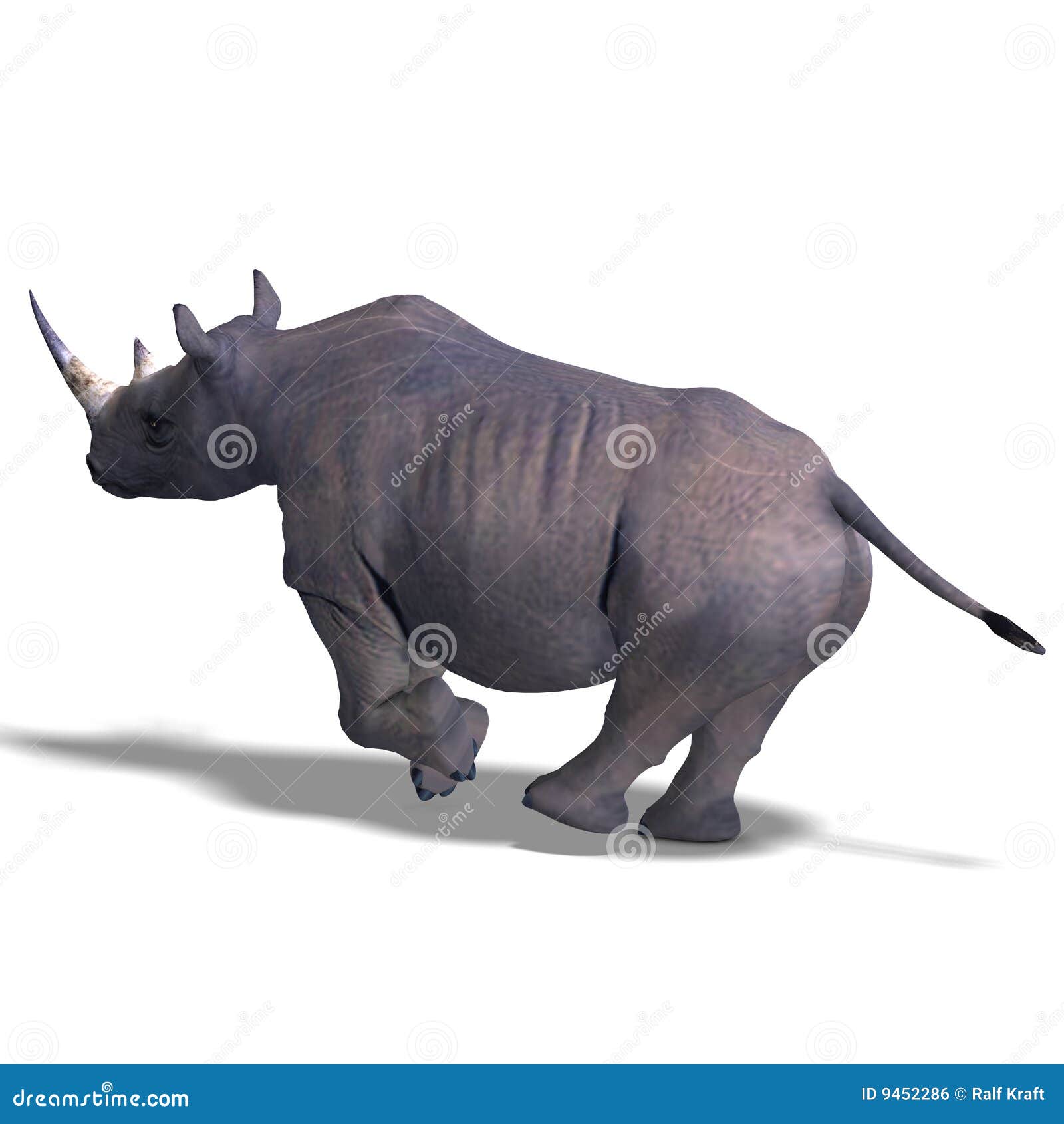 Rhinoceros Rendering stock illustration. Illustration of generated ...