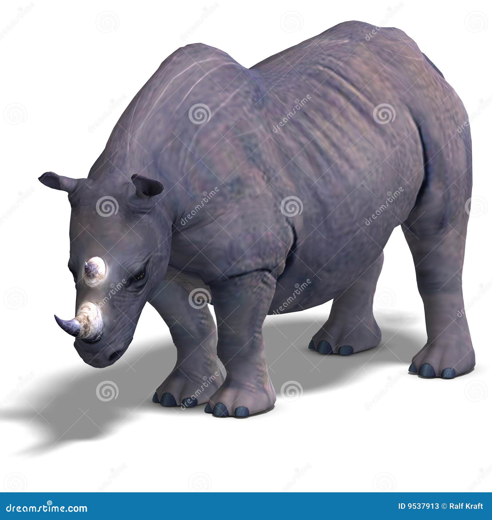 Rhinoceros Rendering stock illustration. Illustration of asia - 9537913
