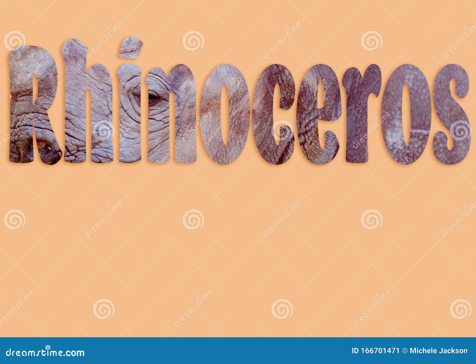 Rhinoceros Text from Rhinoceros Image Stock Image - Image of native ...