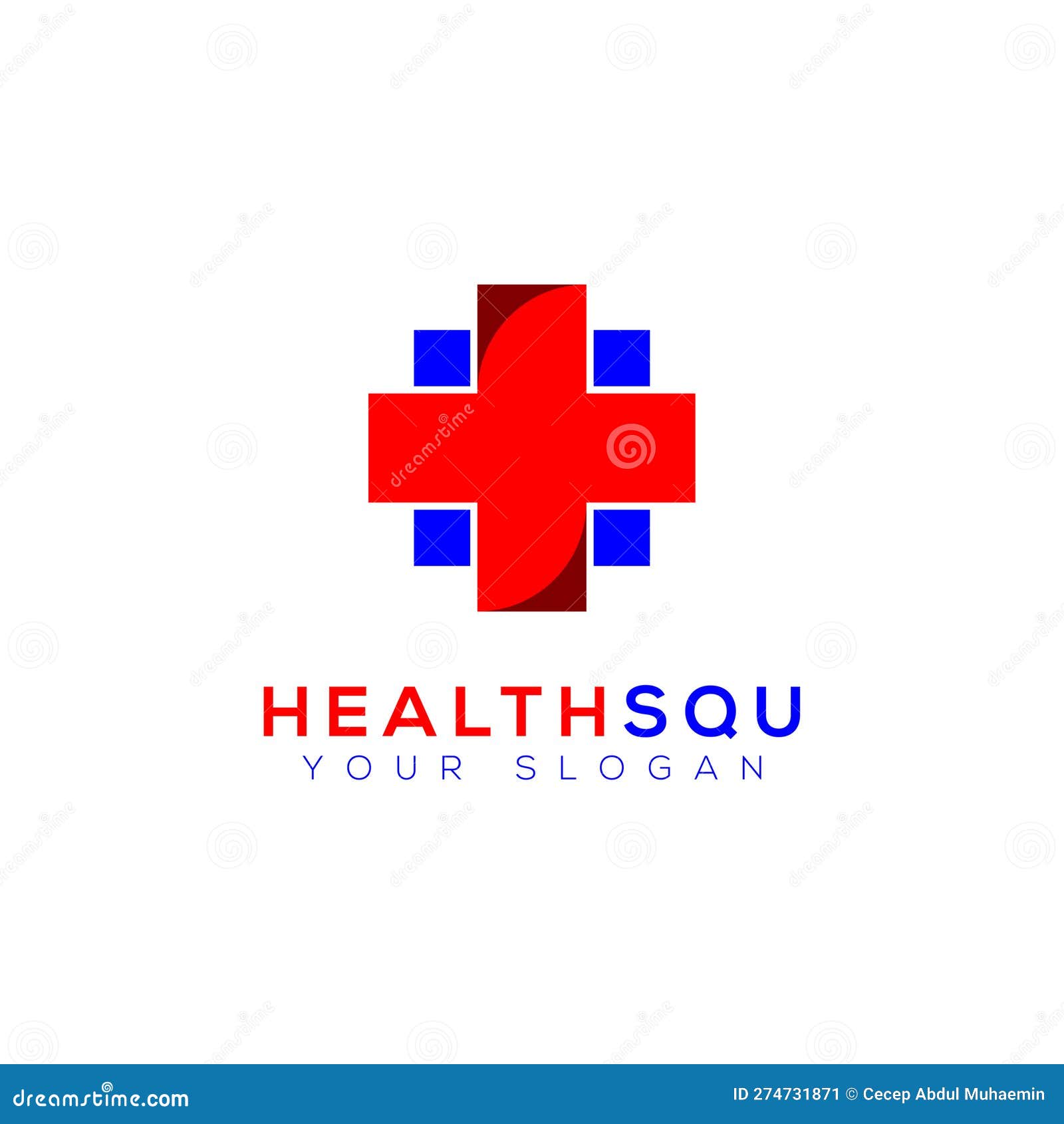 The Square Health Logo stock vector. Illustration of icon - 274731871