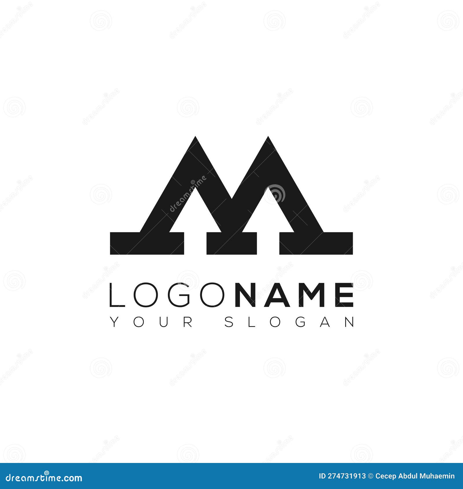 The Letter M Two Arrow Logo Stock Vector - Illustration of icon ...