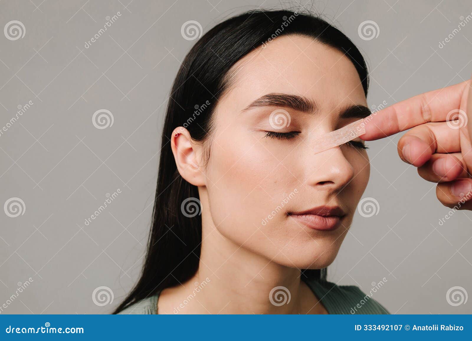 Rhinoplasty. Plastic Surgeon is Taping Nose To Patient during ...