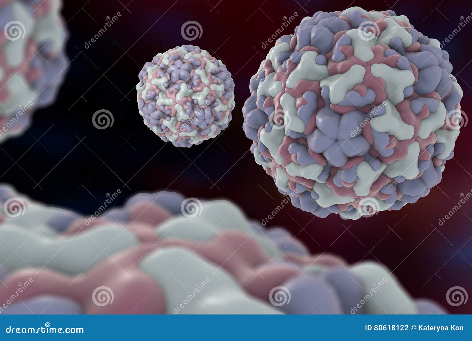 Rhinoviruses, Viruses Cause Common Cold And Rhinitis Stock Illustration ...
