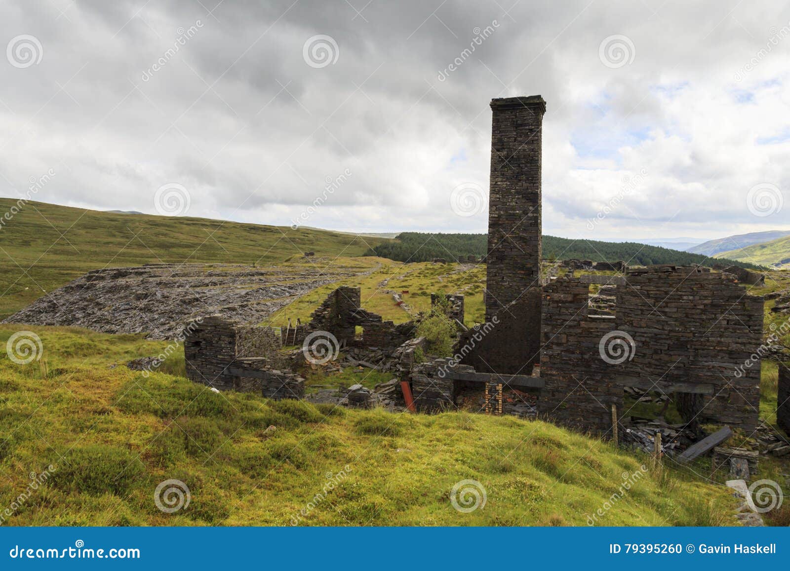Rhiw Bach Quarry Engine House Stock Photo - Image of rhiw, great: 79395260