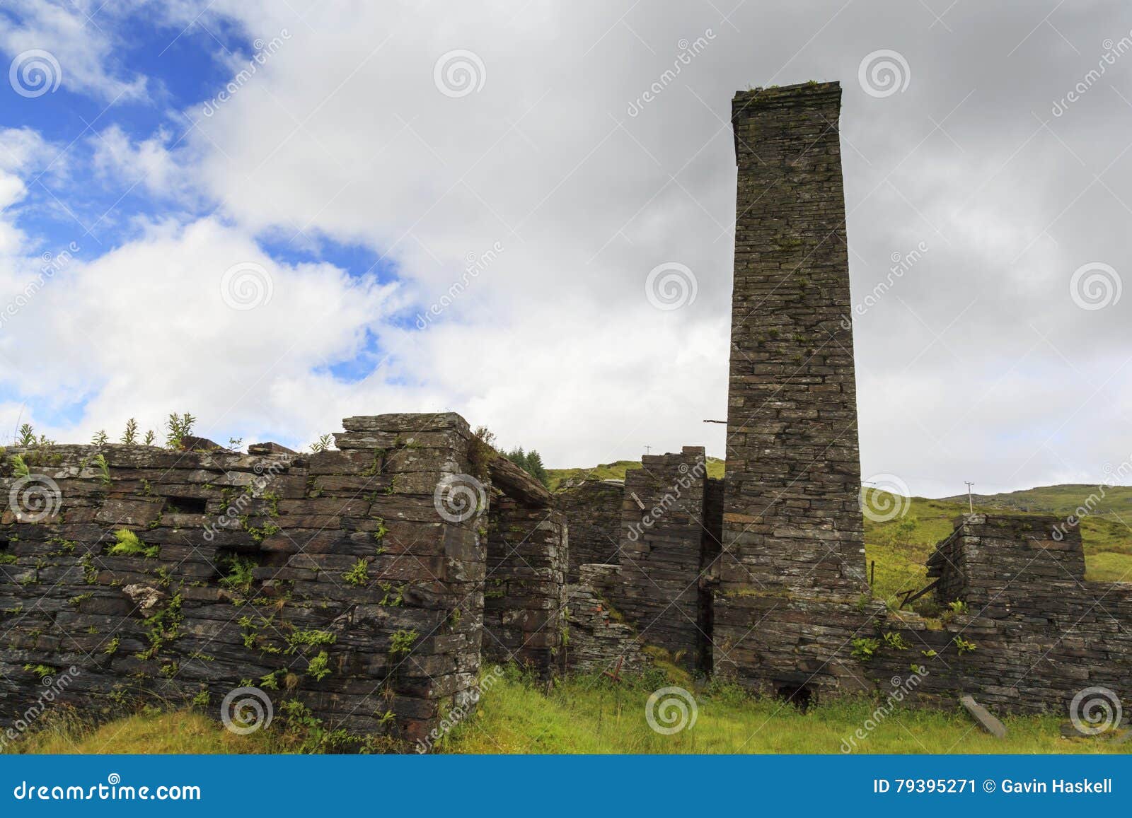 Rhiw Bach Quarry Engine House Stock Image - Image of base, power: 79395271