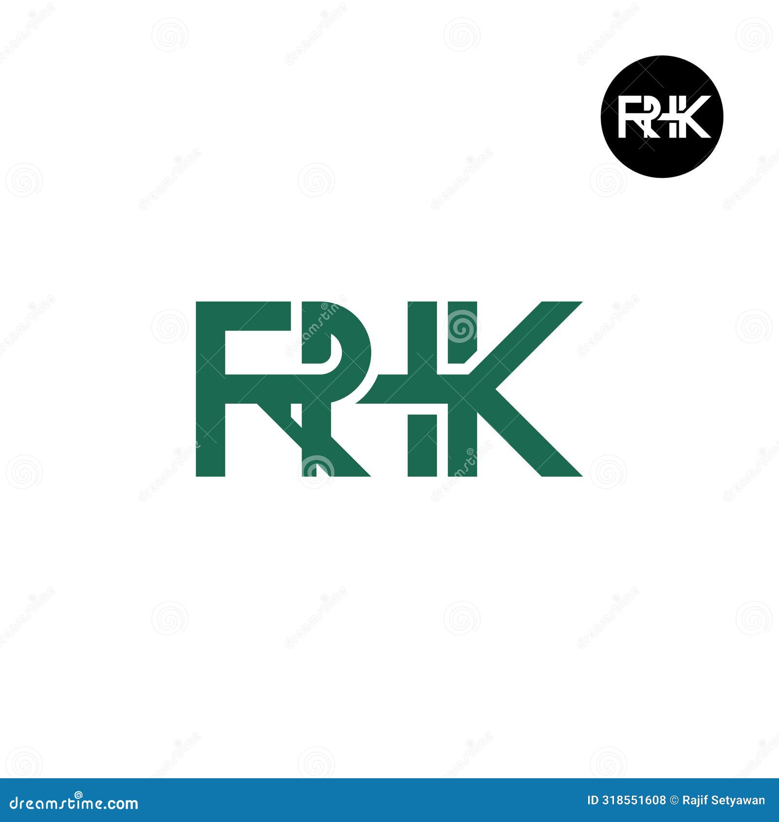 RHK Logo Letter Monogram Design Stock Vector - Illustration of initials ...