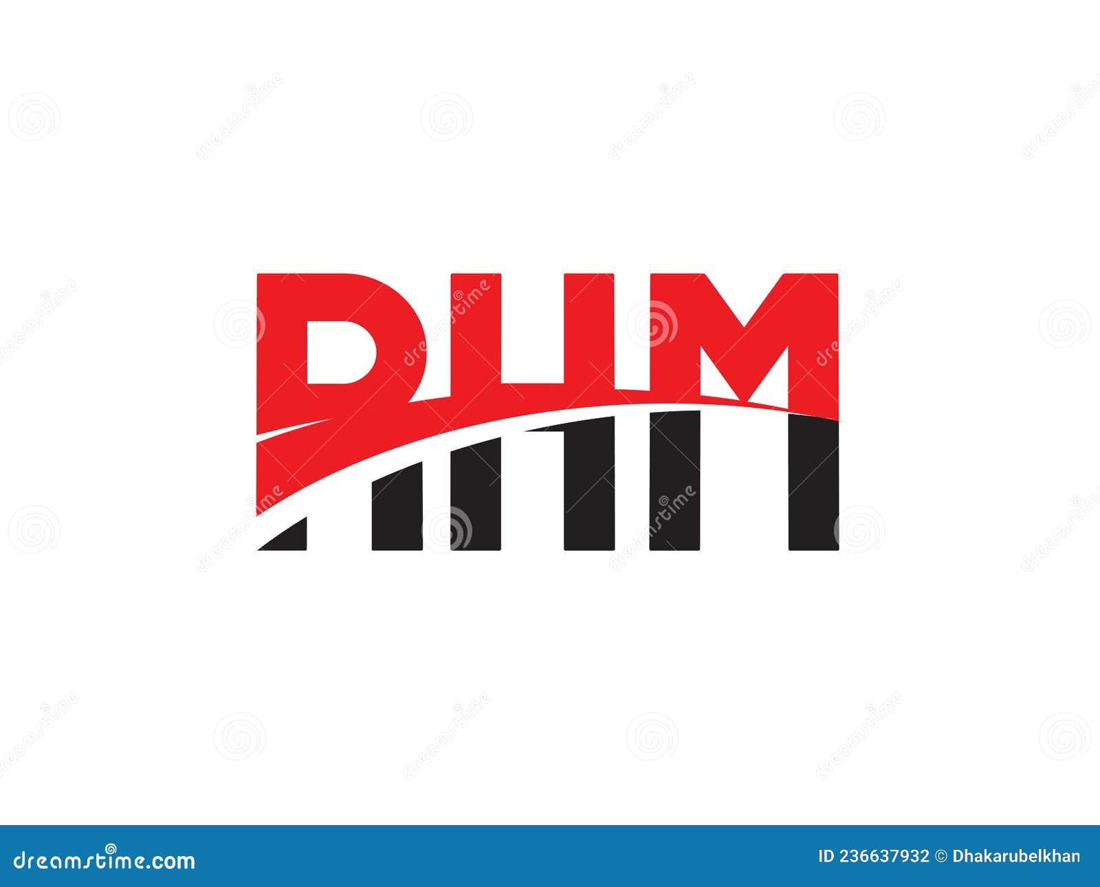 RHM Letter Initial Logo Design Vector Illustration Stock Vector ...