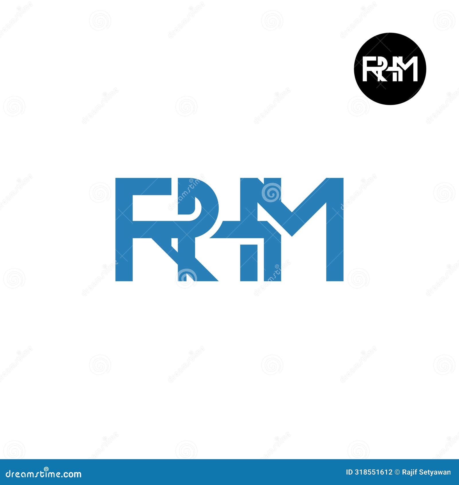 RHM Logo Letter Monogram Design Stock Vector - Illustration of ...