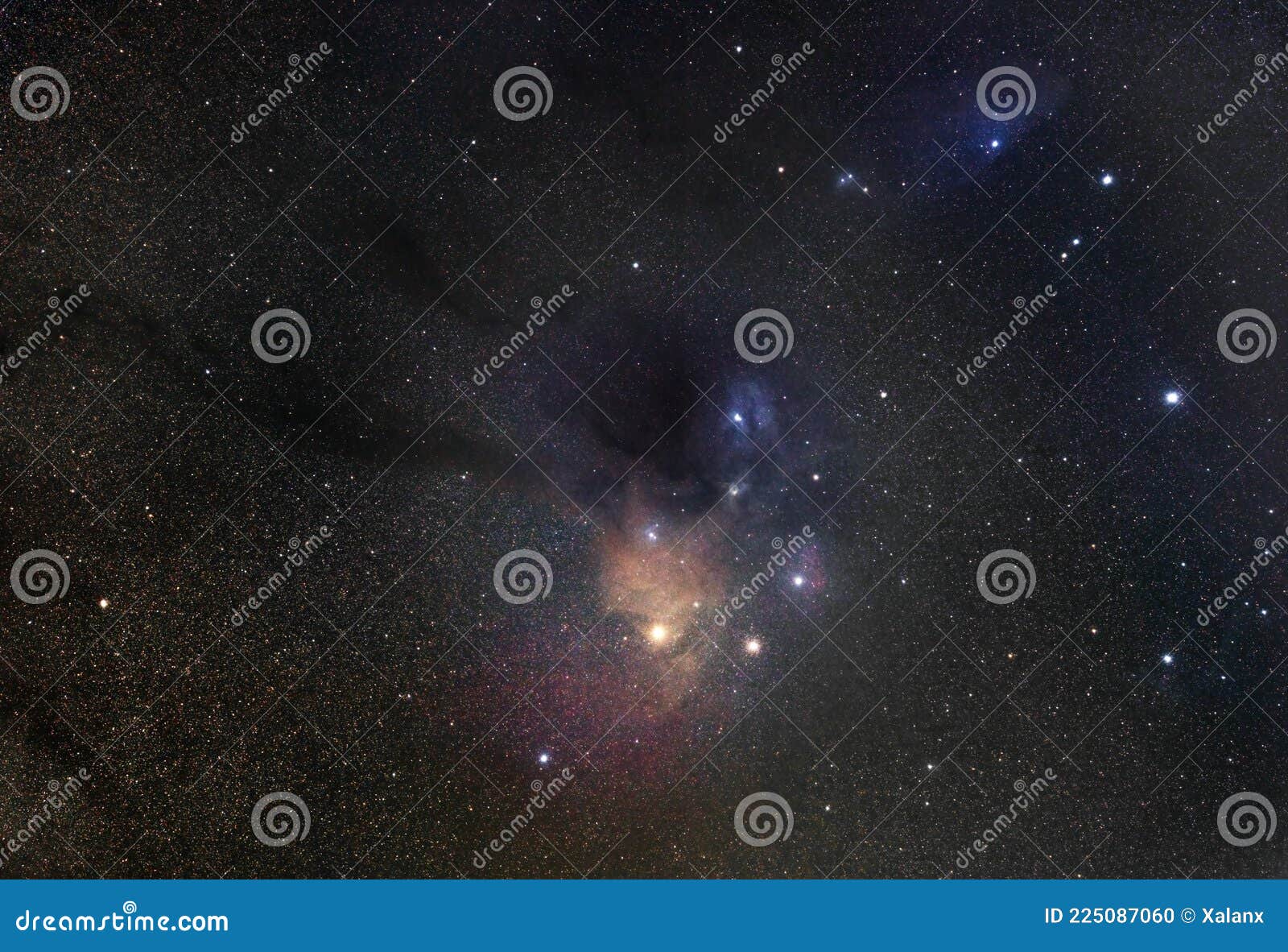 Rho Ophiuchi cloud complex stock photo. Image of dark - 225087060
