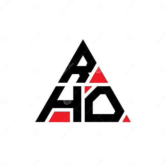 RHO Triangle Letter Logo Design with Triangle Shape. RHO Triangle Logo ...