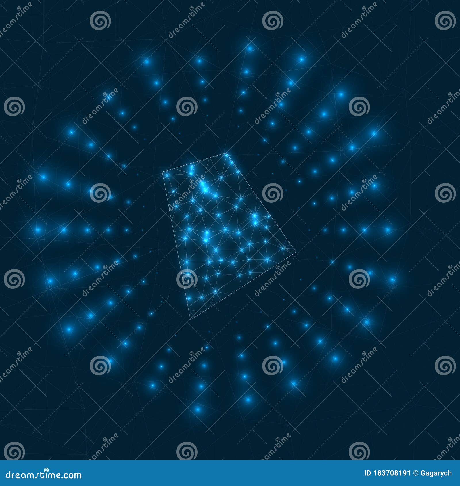 Rhode Island digital map. stock vector. Illustration of fractal - 183708191