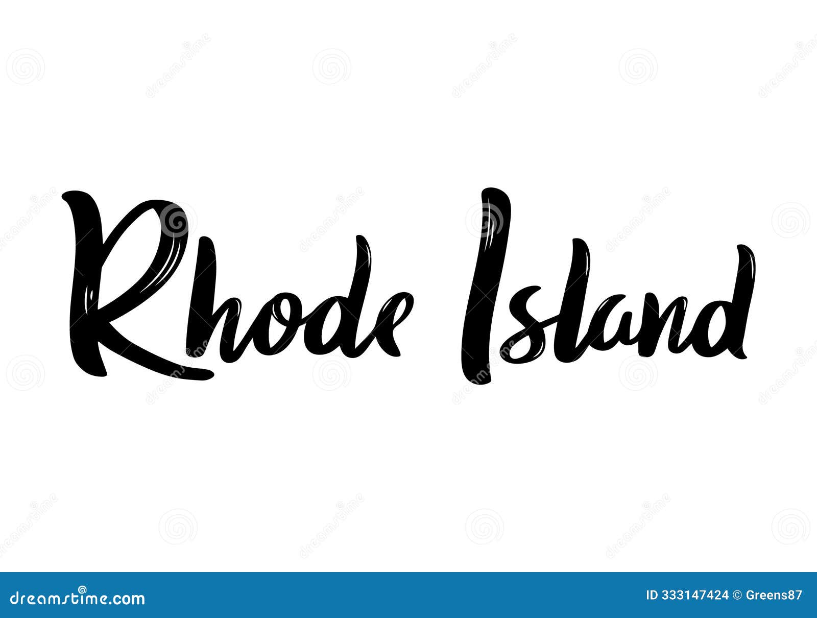 Rhode Island Lettering. stock illustration. Illustration of typography ...