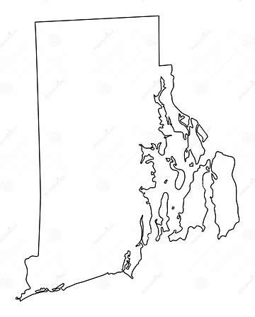 Rhode Island outline map stock vector. Illustration of national - 284824906