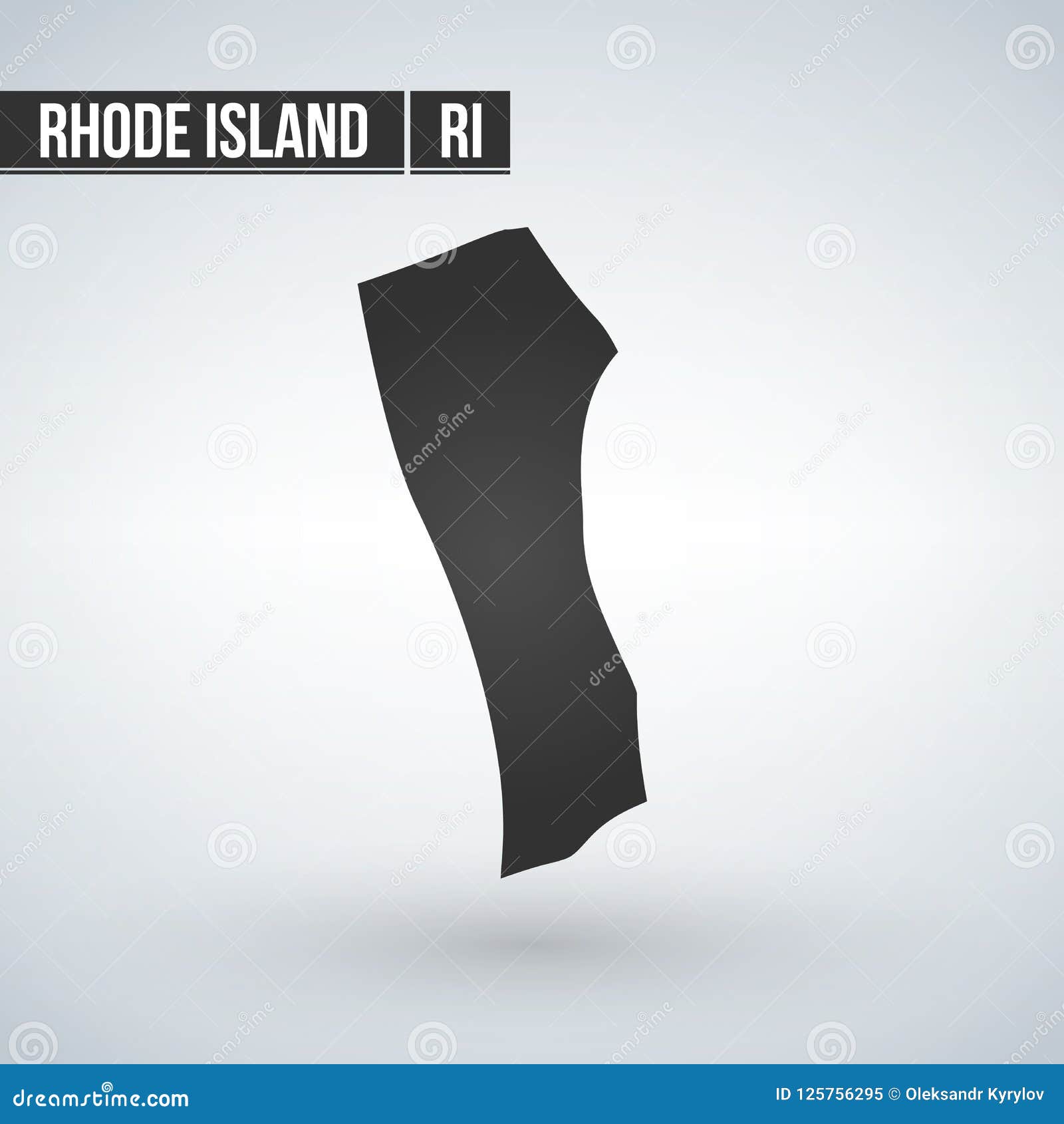 Rhode Island Outline Map State Shape Vector Illustration Stock ...