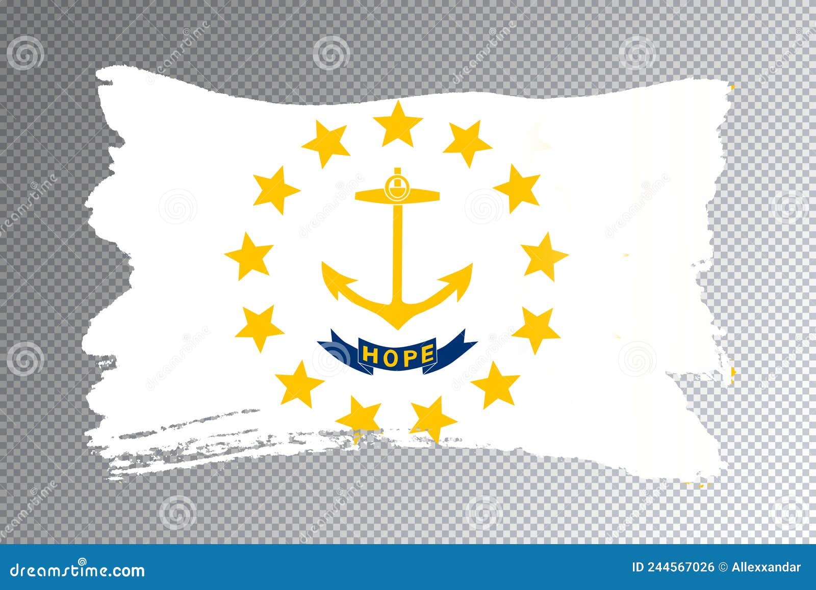 Rhode Island State Flag, Rhode Island Flag Stock Illustration ...