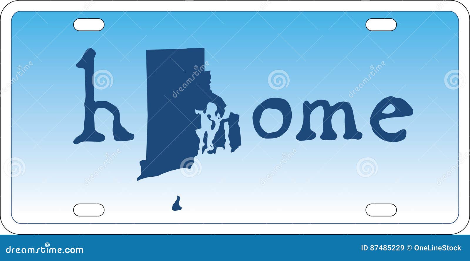 Rhode Island State License Plate Vector Stock Vector - Illustration of ...