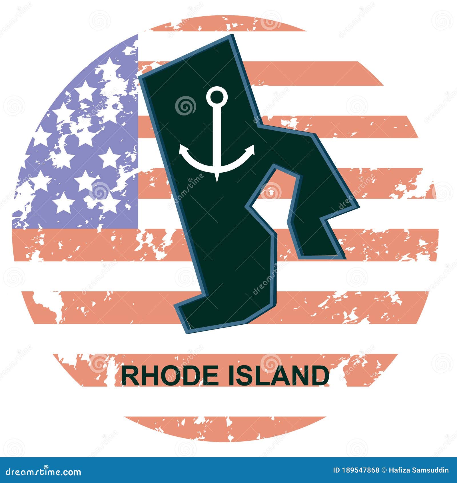 Rhode Island State. Vector Illustration Decorative Design Stock Vector ...