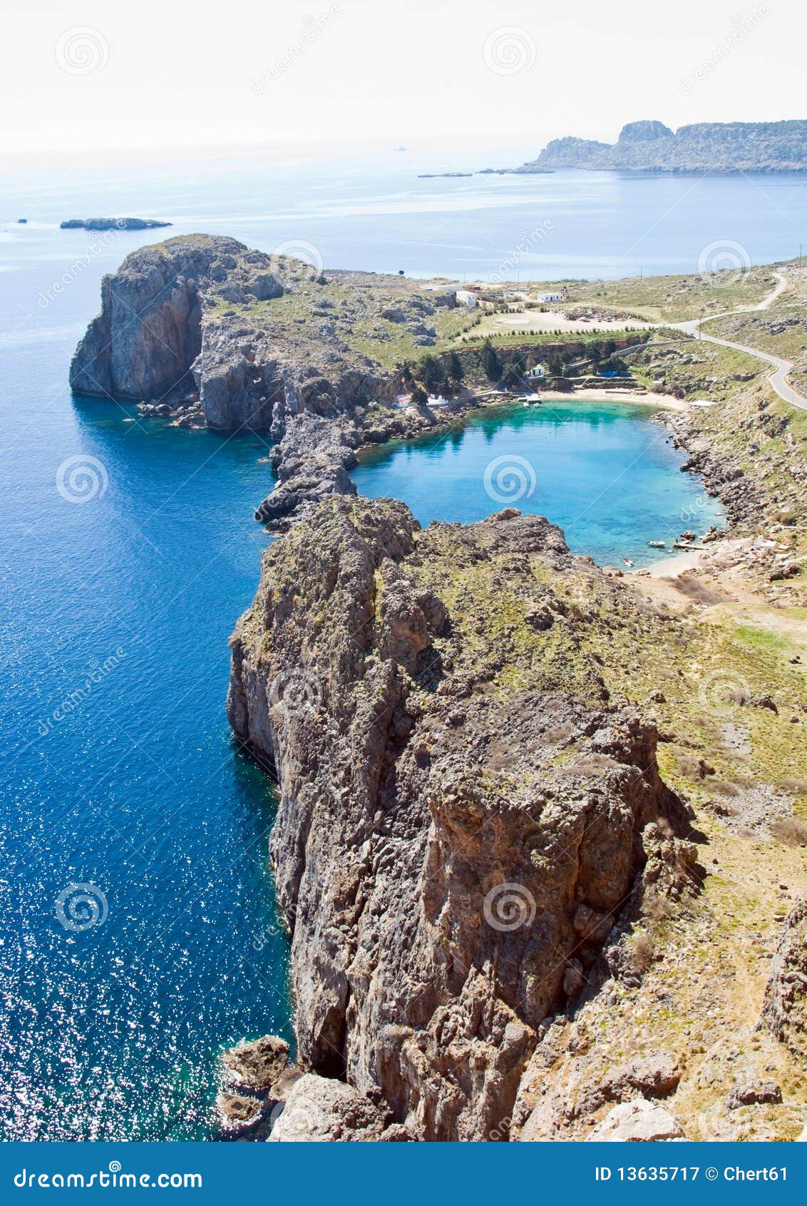 Rhodes stock image. Image of ocean, lindos, island, ring - 13635717