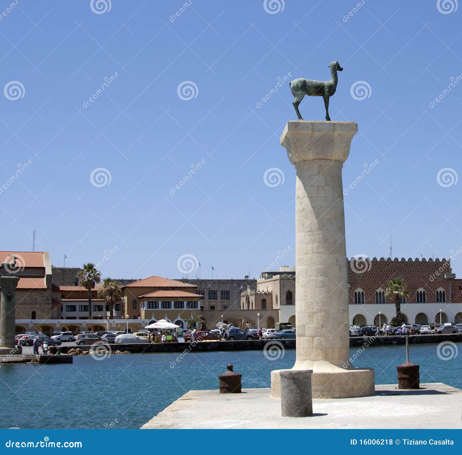 Rhodes stock photo. Image of europe, statue, vacation - 16006218