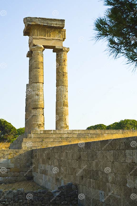 Rhodes Acropolis stock image. Image of pompous, stone - 10523459