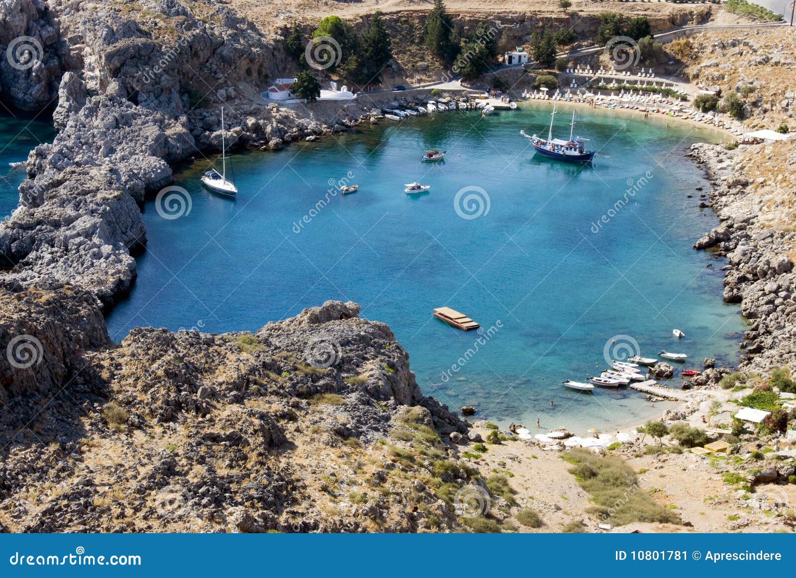 Rhodes beach - Greece stock image. Image of ocean, landmark - 10801781