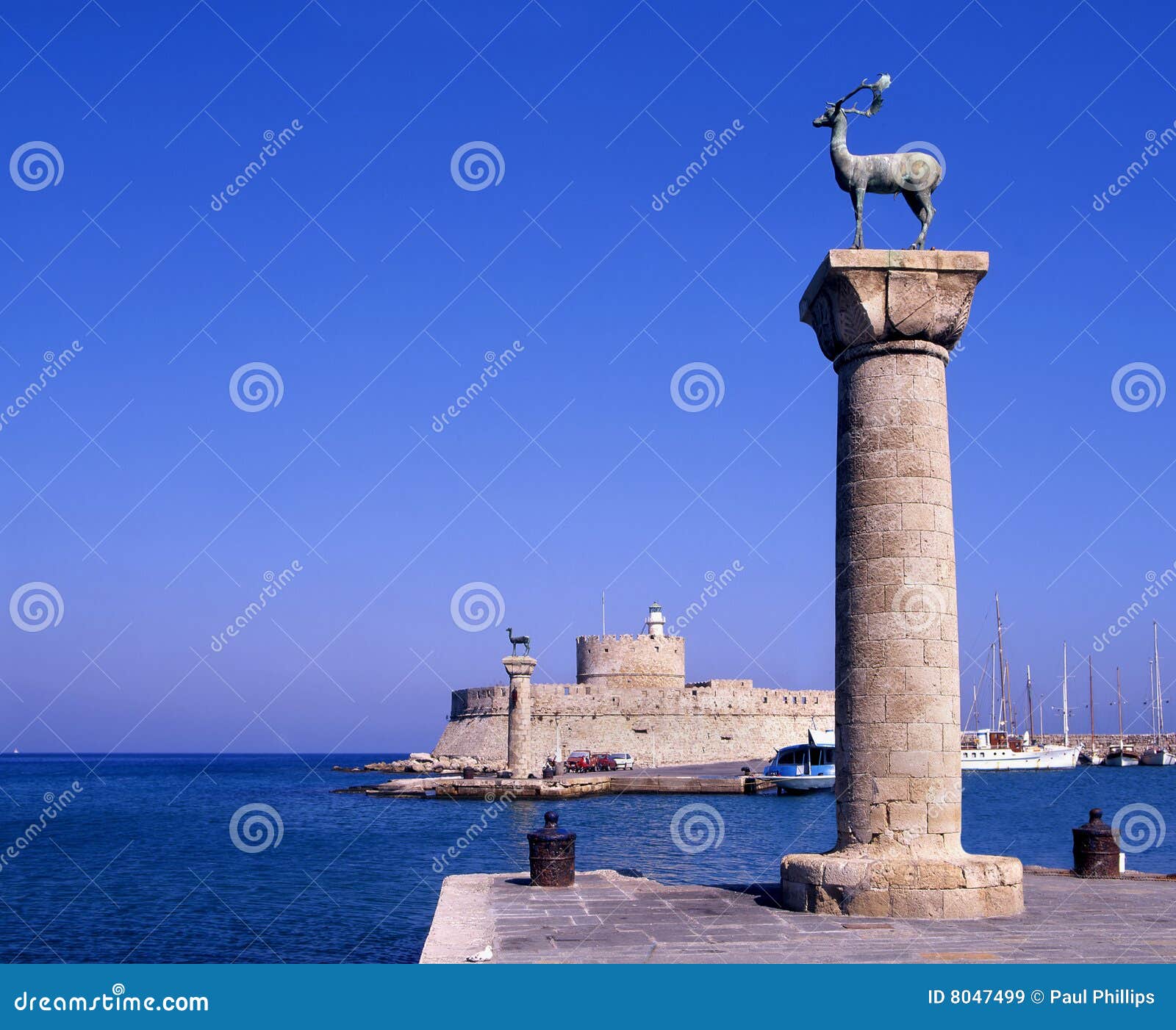 Rhodes entrance stock image. Image of ancient, symbol - 8047499