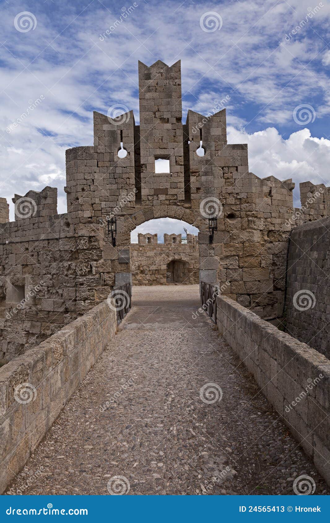 Rhodes Fortification an Harbour Stock Image - Image of rhodes, ancient ...