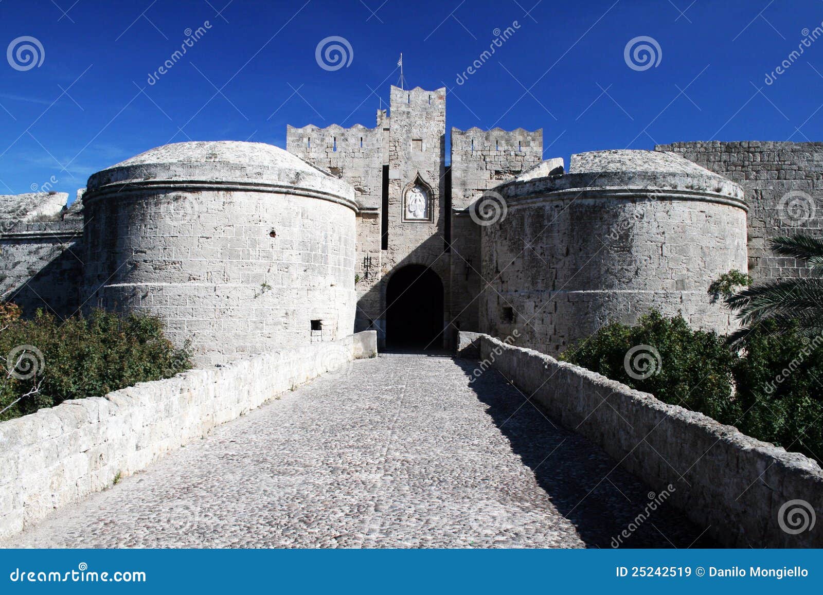 Rhodes gate stock image. Image of entrance, greece, middle - 25242519