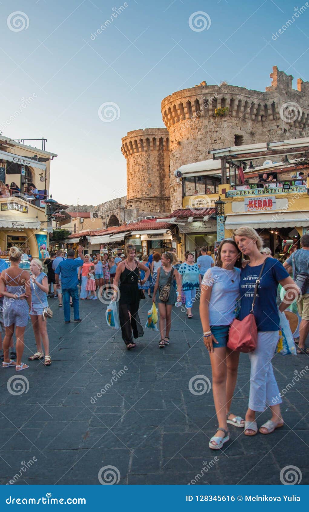Rhodes, Greece - August 11, 2018: Architecture and Landmarks, Old Town ...