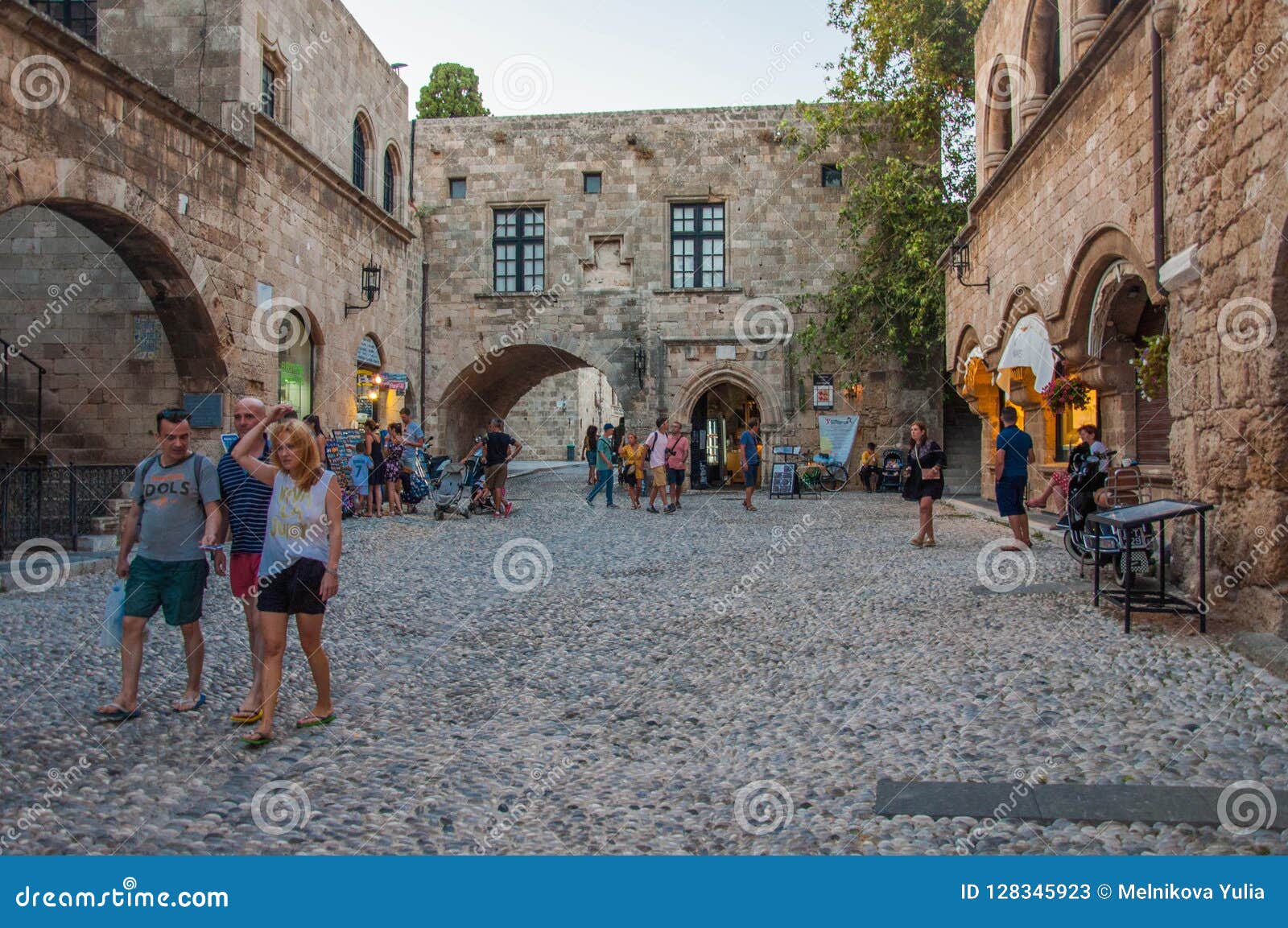 Rhodes, Greece - August 11, 2018: Architecture and Landmarks, Old Town ...