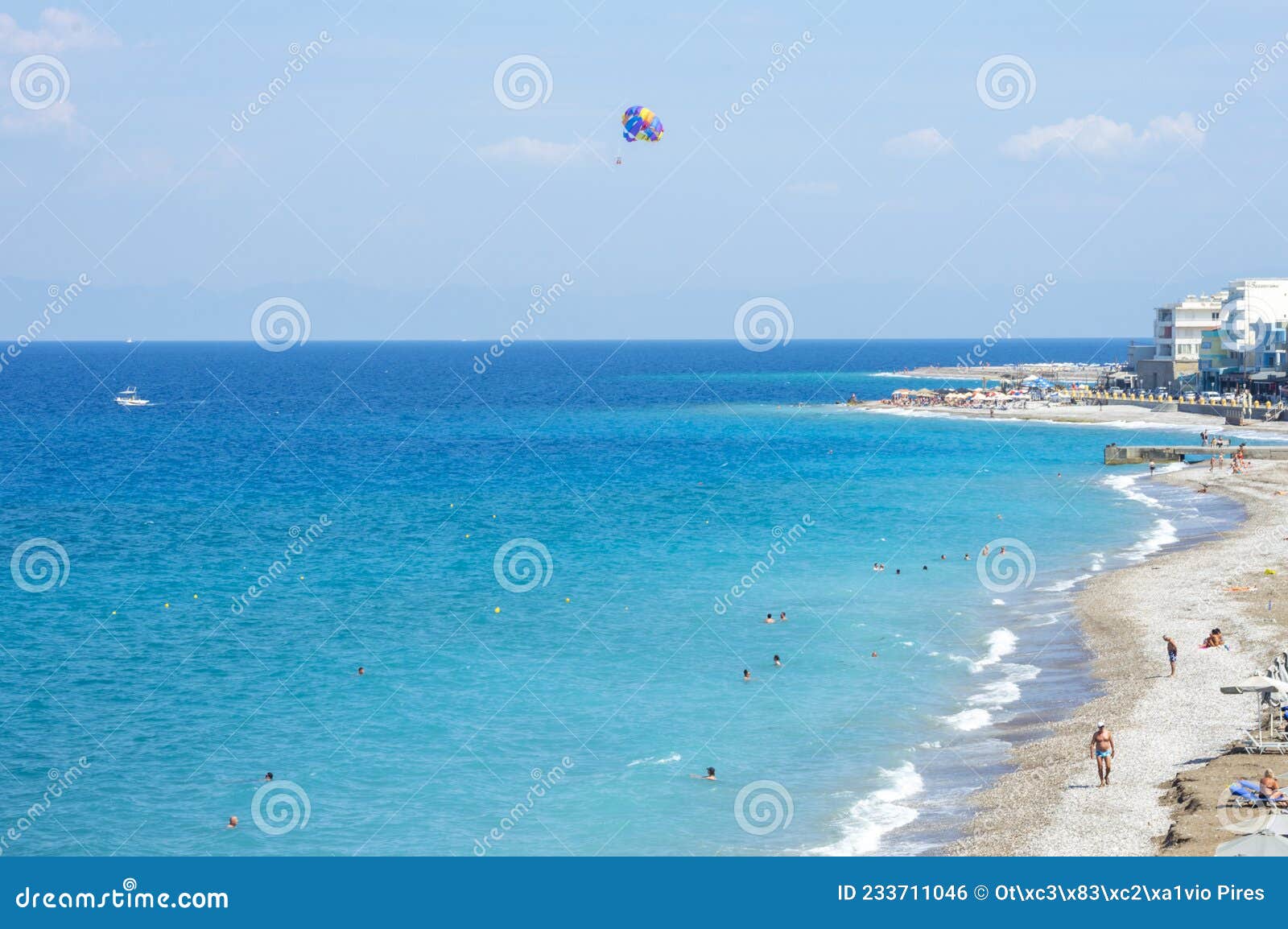 09 15 2021 Rhodes Greece View of Akti Kanari Beach Editorial Photo ...