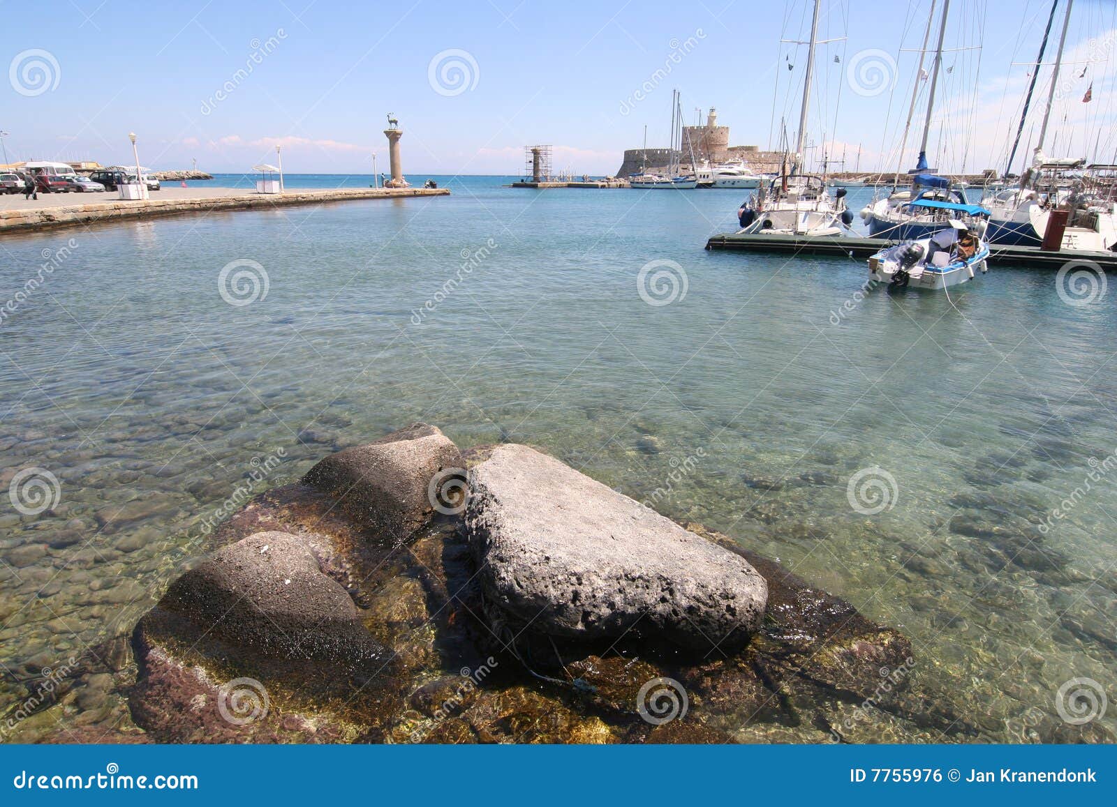 Rhodes Marina stock photo. Image of sailboats, boats, mediterranean ...