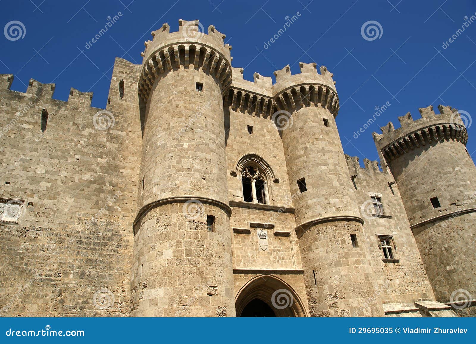 Rhodes Medieval Knights Castle (Palace), Greece Stock Image - Image of ...
