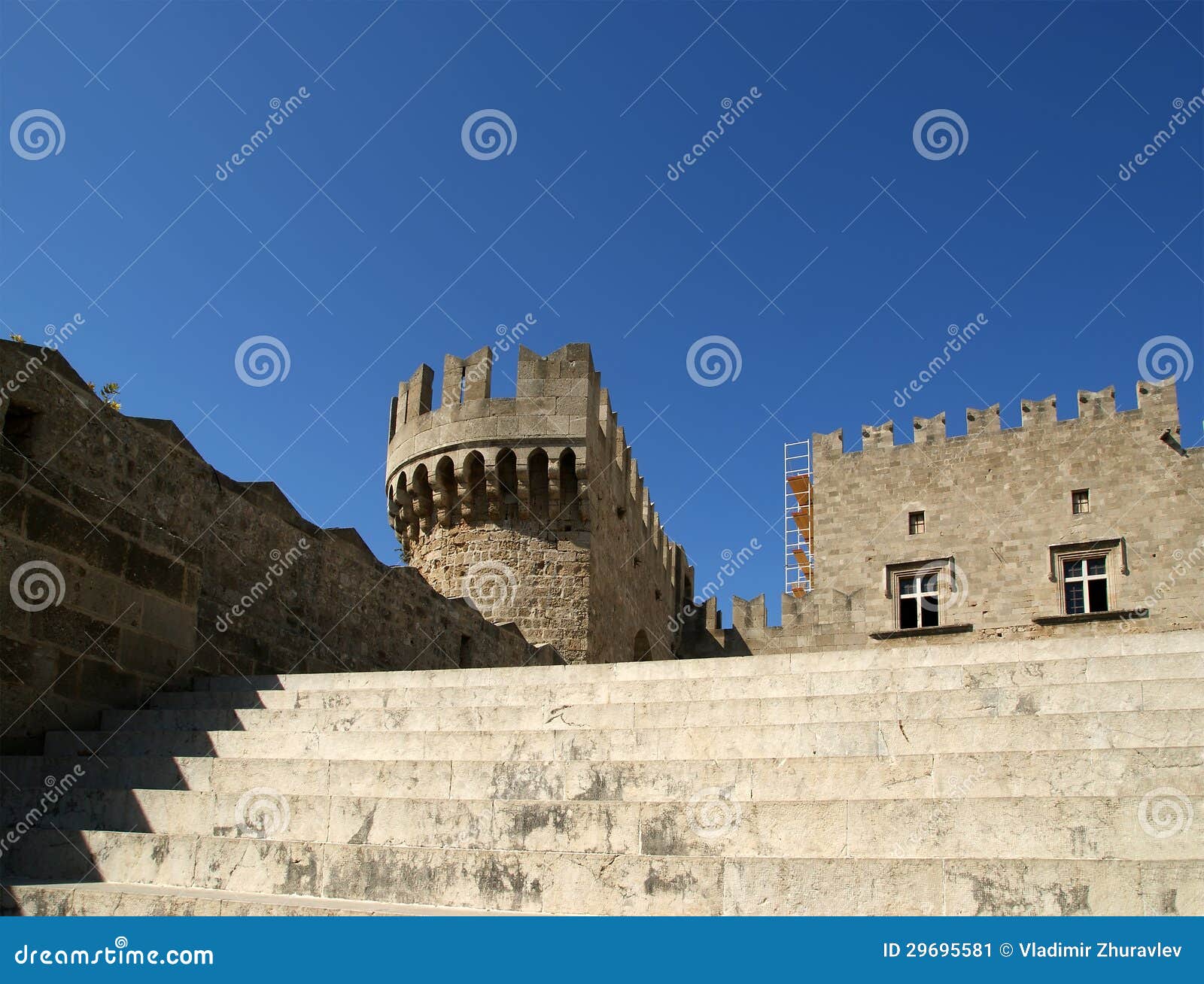 Rhodes Medieval Knights Castle (Palace), Greece Stock Image - Image of ...