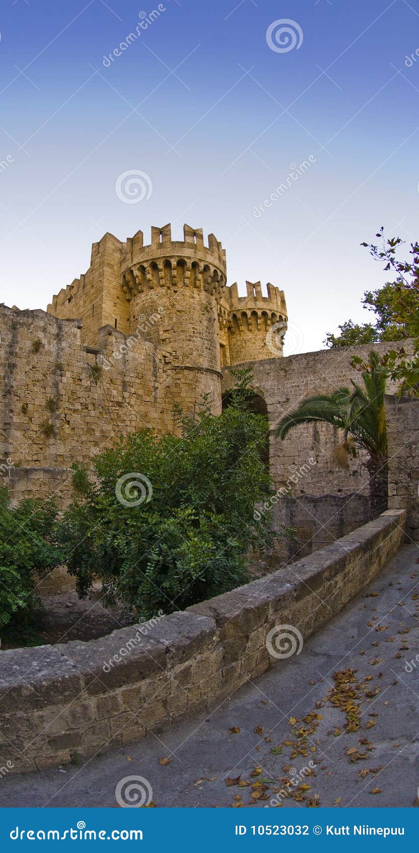 Rhodes old town stock photo. Image of fortification, tower - 10523032