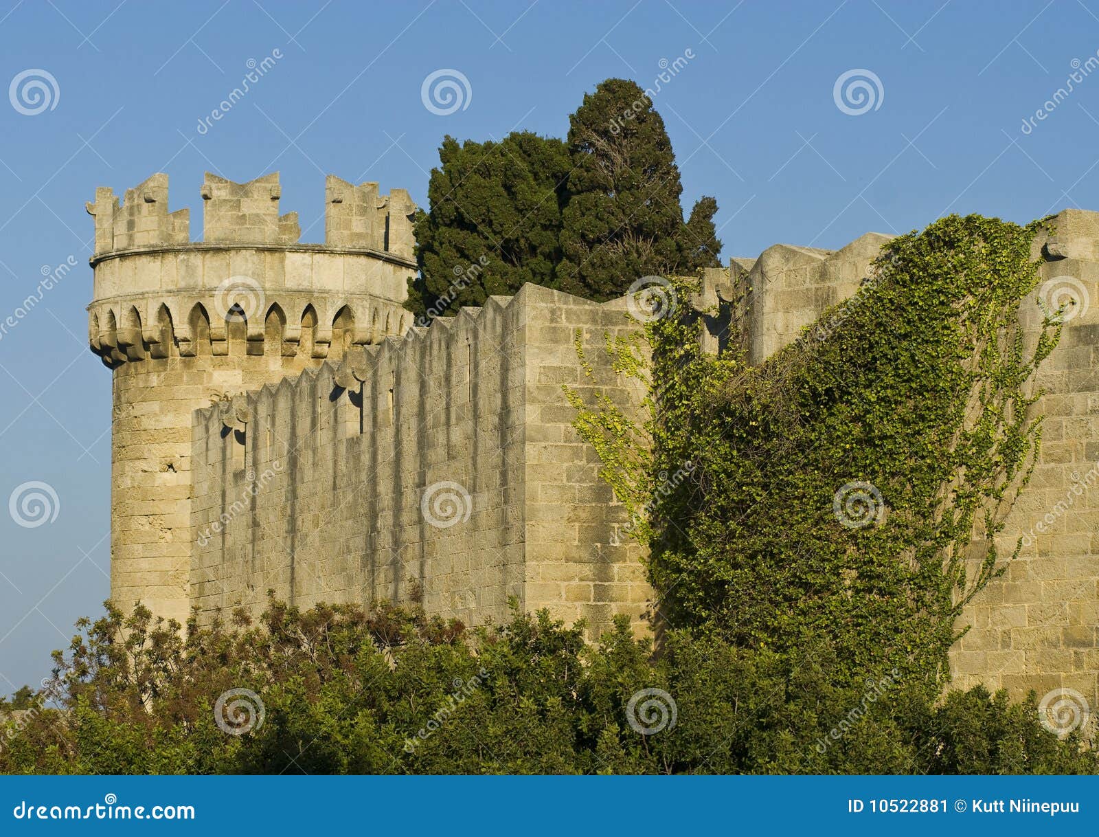 Rhodes old town wall stock image. Image of sturdy, sight - 10522881