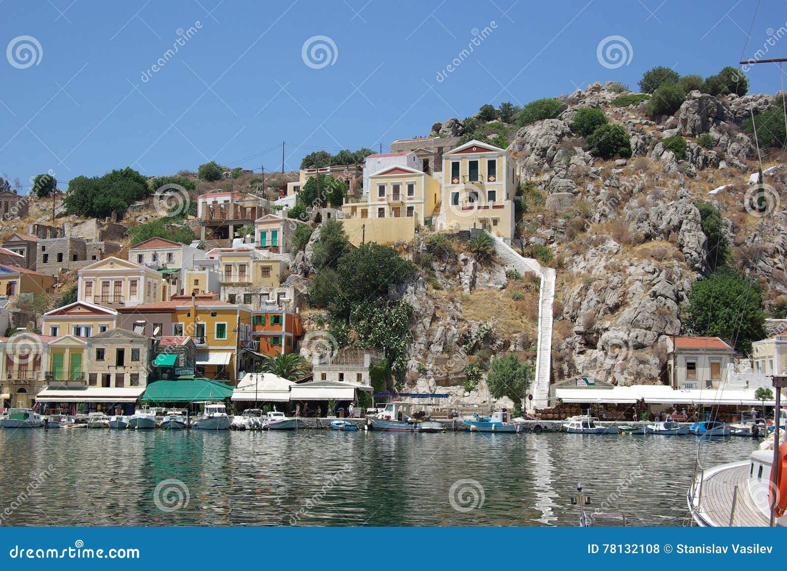 Rhodes, Simi editorial stock photo. Image of rhodes, greece - 78132108