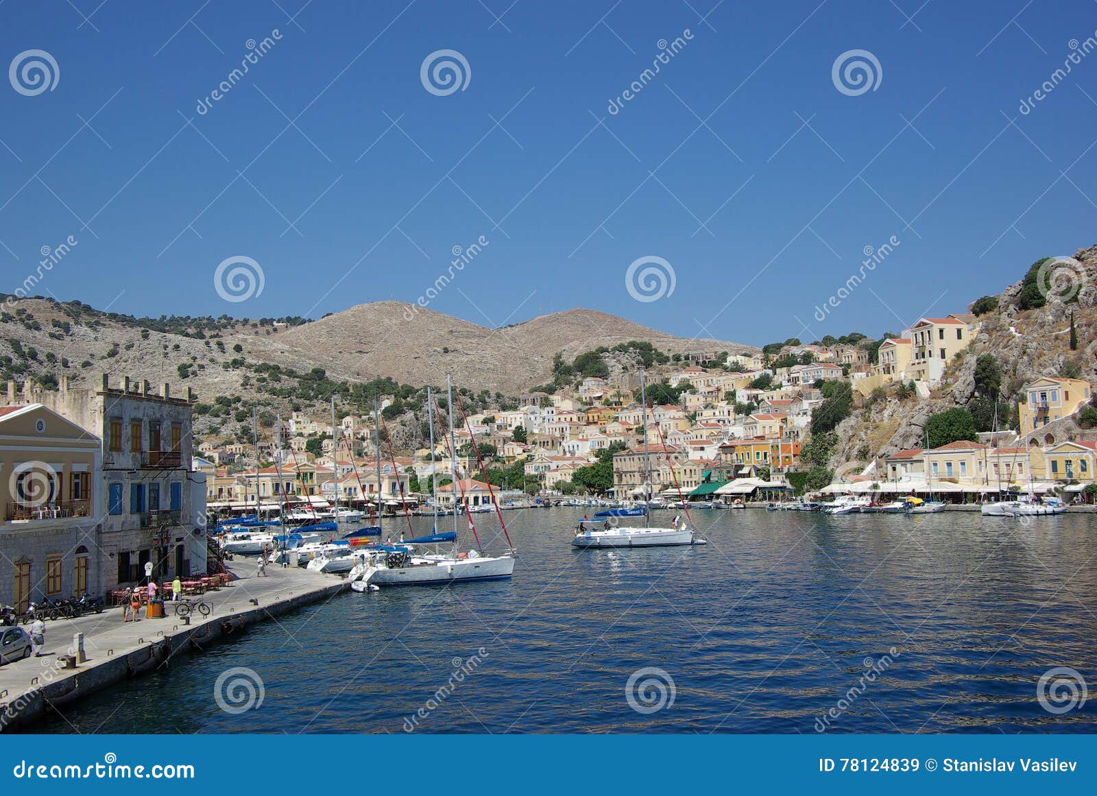 Rhodes Simi island editorial stock image. Image of simi - 78124839
